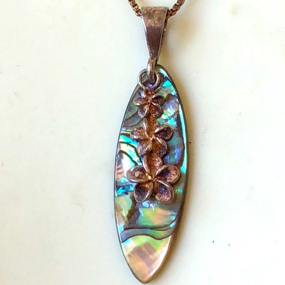 Jewelry | Vintage Hawaii Sterling Silver Abalone Plumeria Flower ...